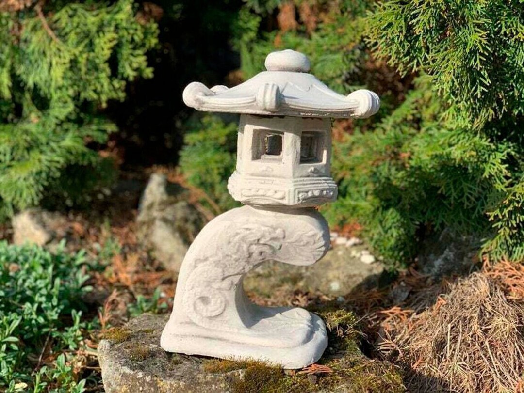 Concrete Pagoda Statue for Zen Garden Stone Pagoda Figurine Large ...