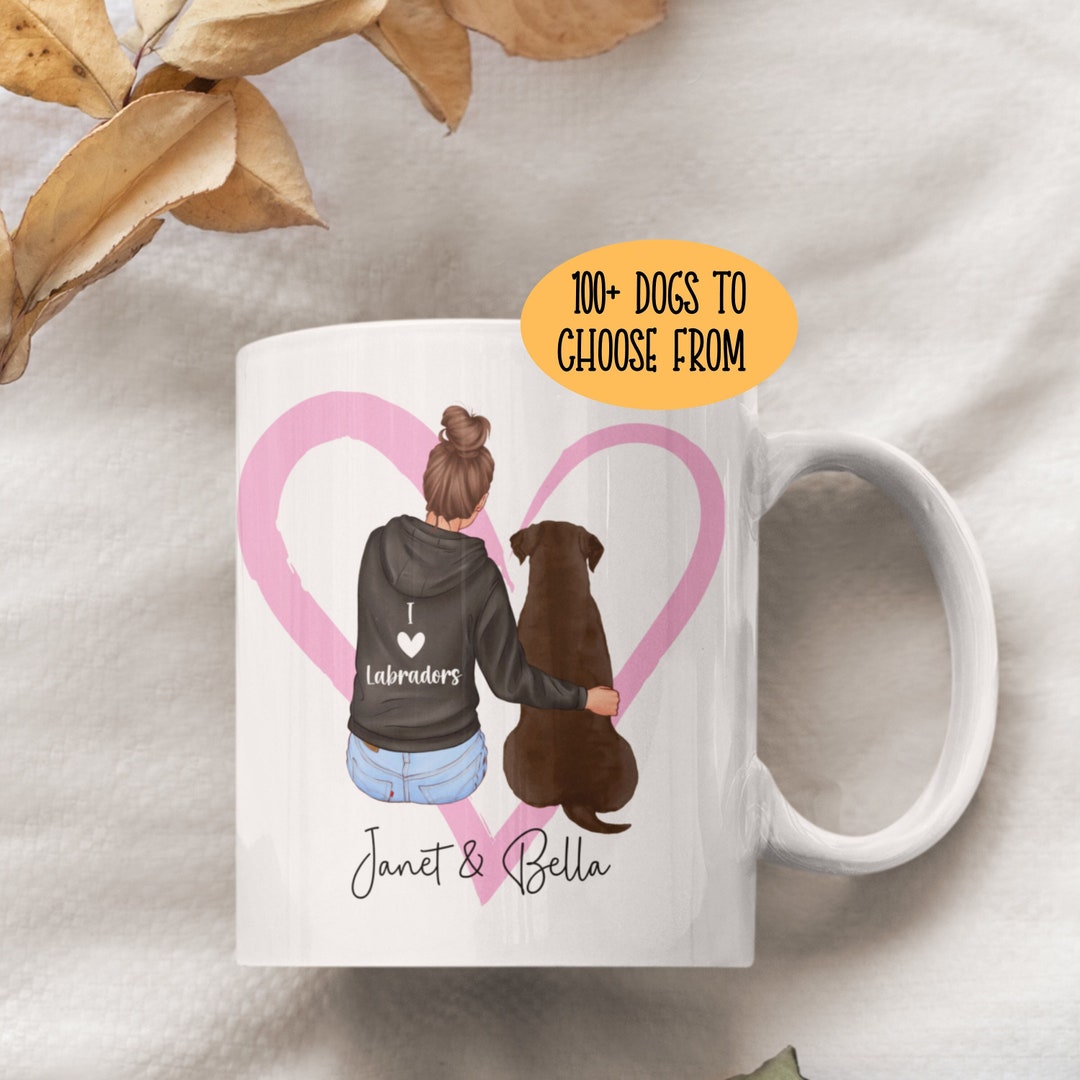 Personalised Dog Mum Mug - Girl and Dog Mug - Dog and Owner Mug - Dog ...