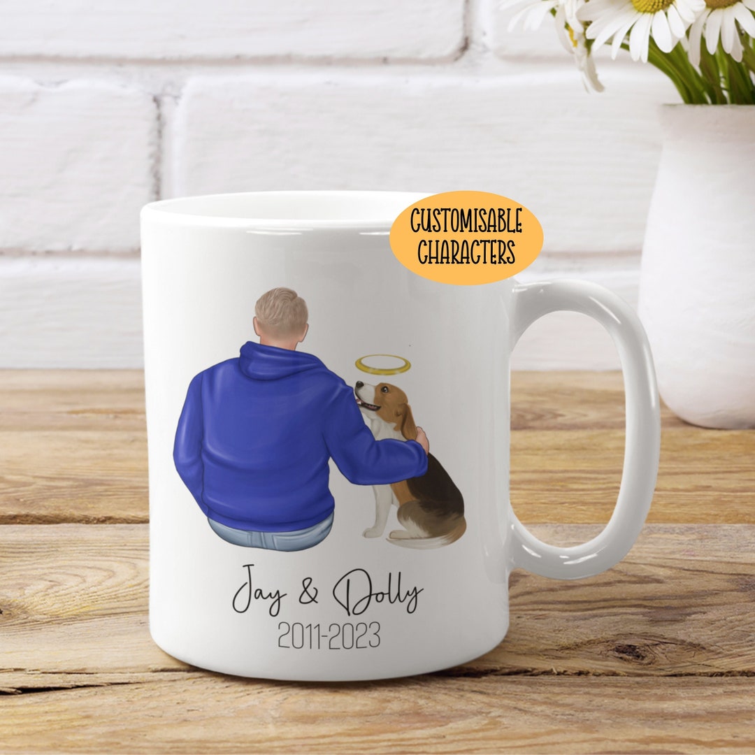 Beagle Memorial Mug - Beagle and Man - Beagle Loss Gift - Beagle ...