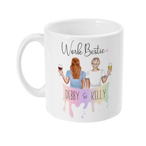Personalised Work Bestie Mug - Work Bestie Gift - Work Bestie Leaving ...