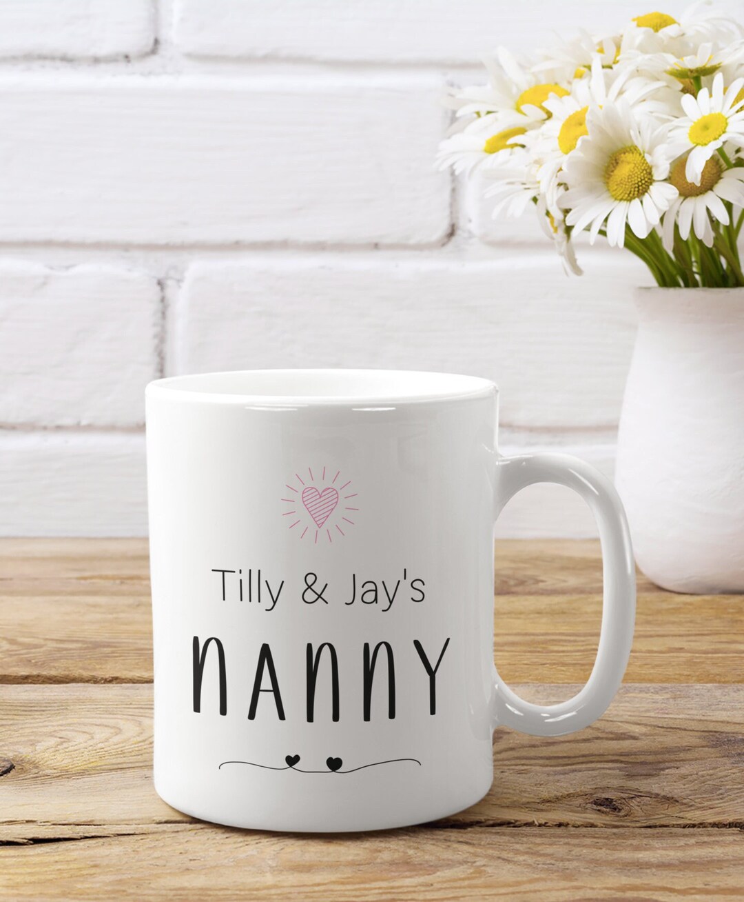 Personalised Nanny Mug: Custom Grandma Gift From Grandchildren - Etsy