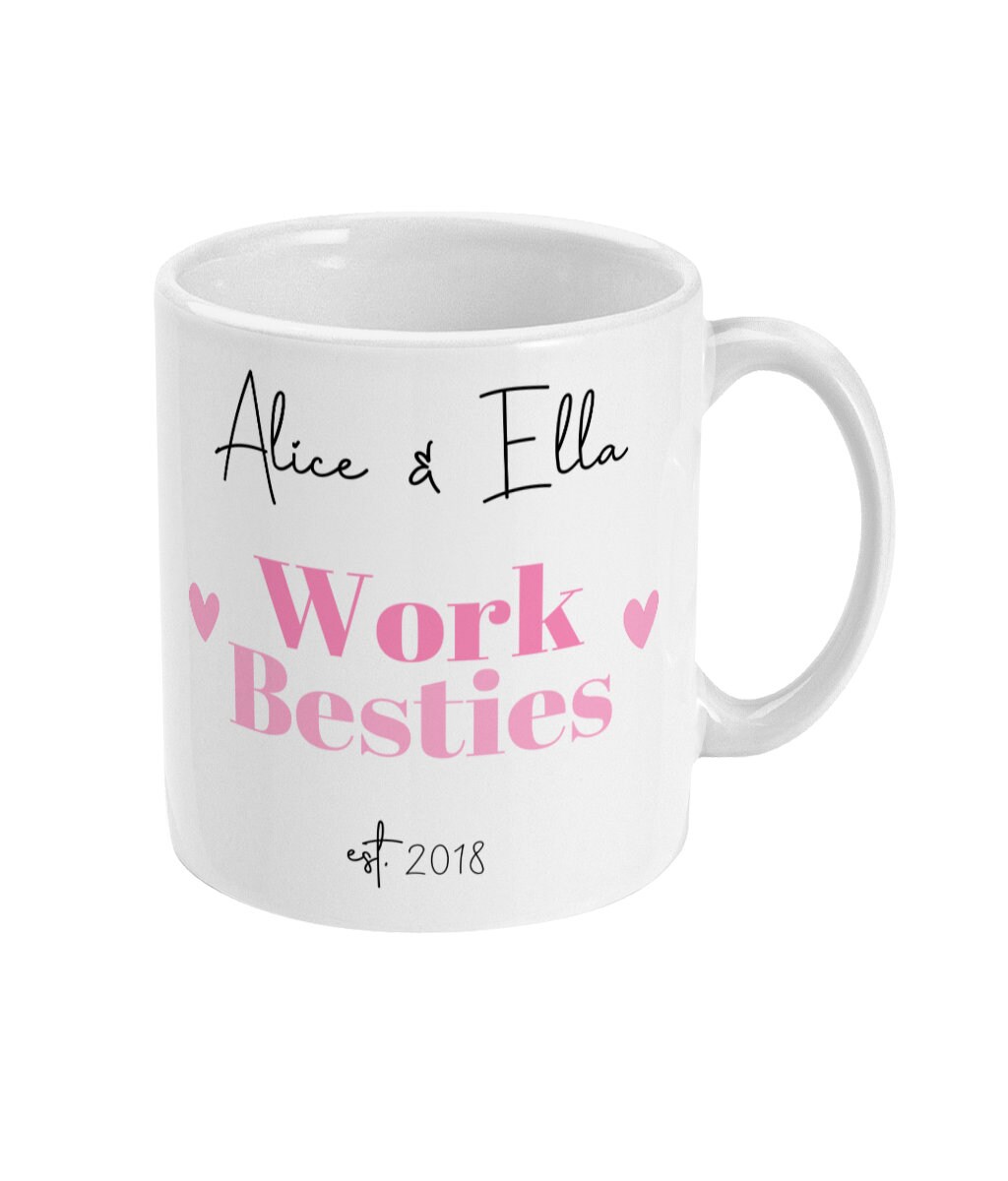 Personalised Work Bestie Mug Work Bestie Gift Work Besties - Etsy