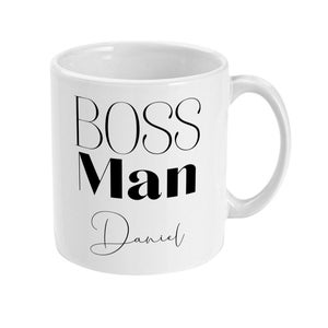 Personalised Boss Man Mug for Men - Boss Gifts - Boss Mug - Manager Mug ...