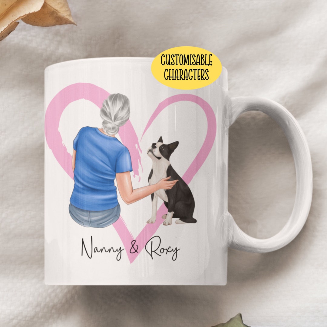 Boston Terrier Grandma Mug: Dog Nanny Gift - Etsy
