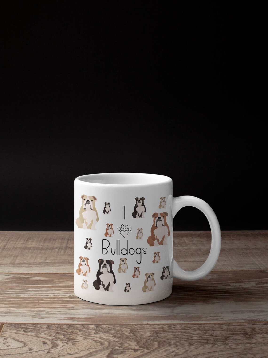 English Bulldog Mug: 11oz Ceramic Bulldog Lover Gift - Etsy