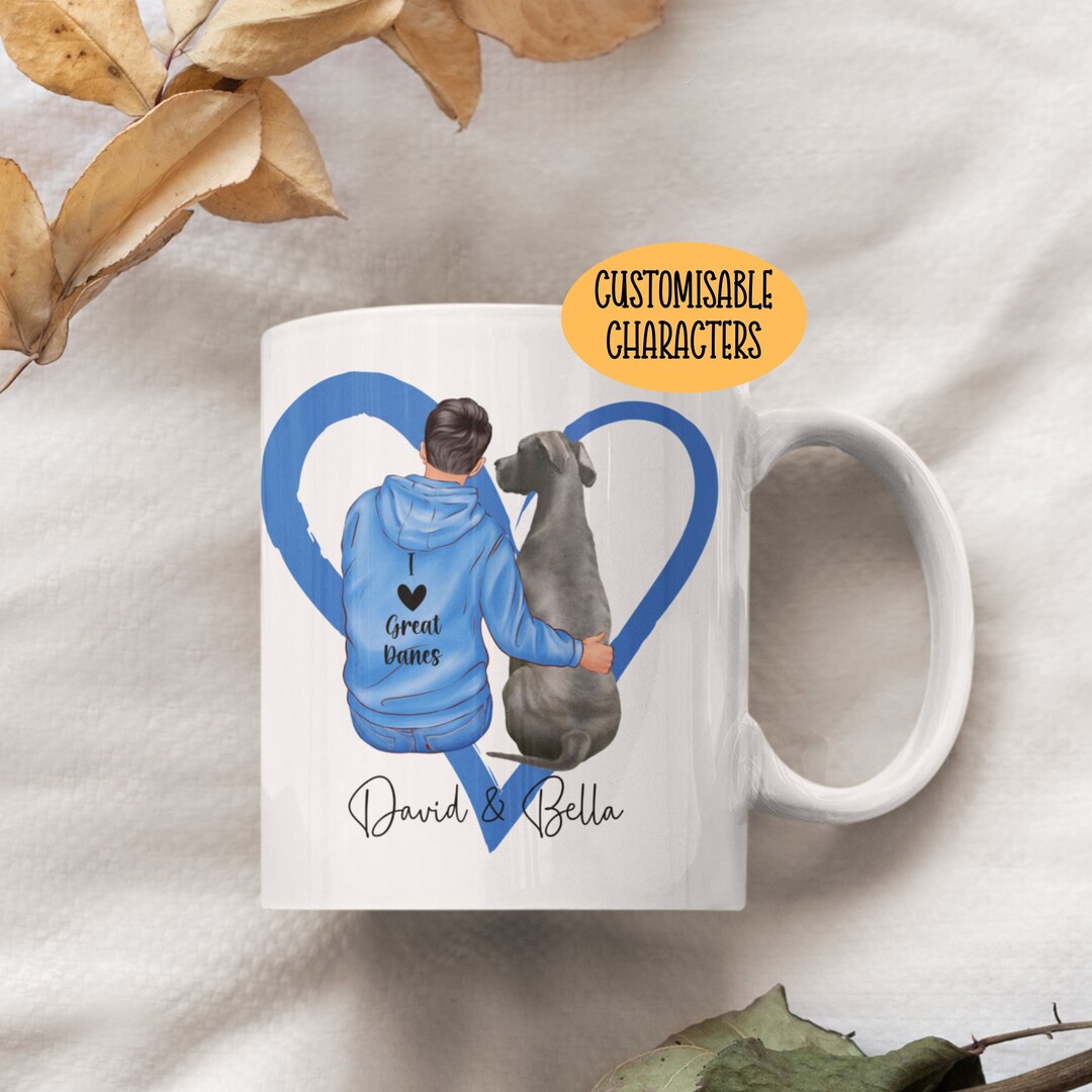 Personalised Great Dane Mug - Great Dane Gifts for Men - Great Dane Dad ...