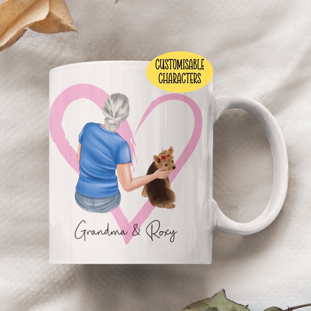 Yorkshire Terrier Grandma Mug: Custom Dog Mum Gift - Etsy