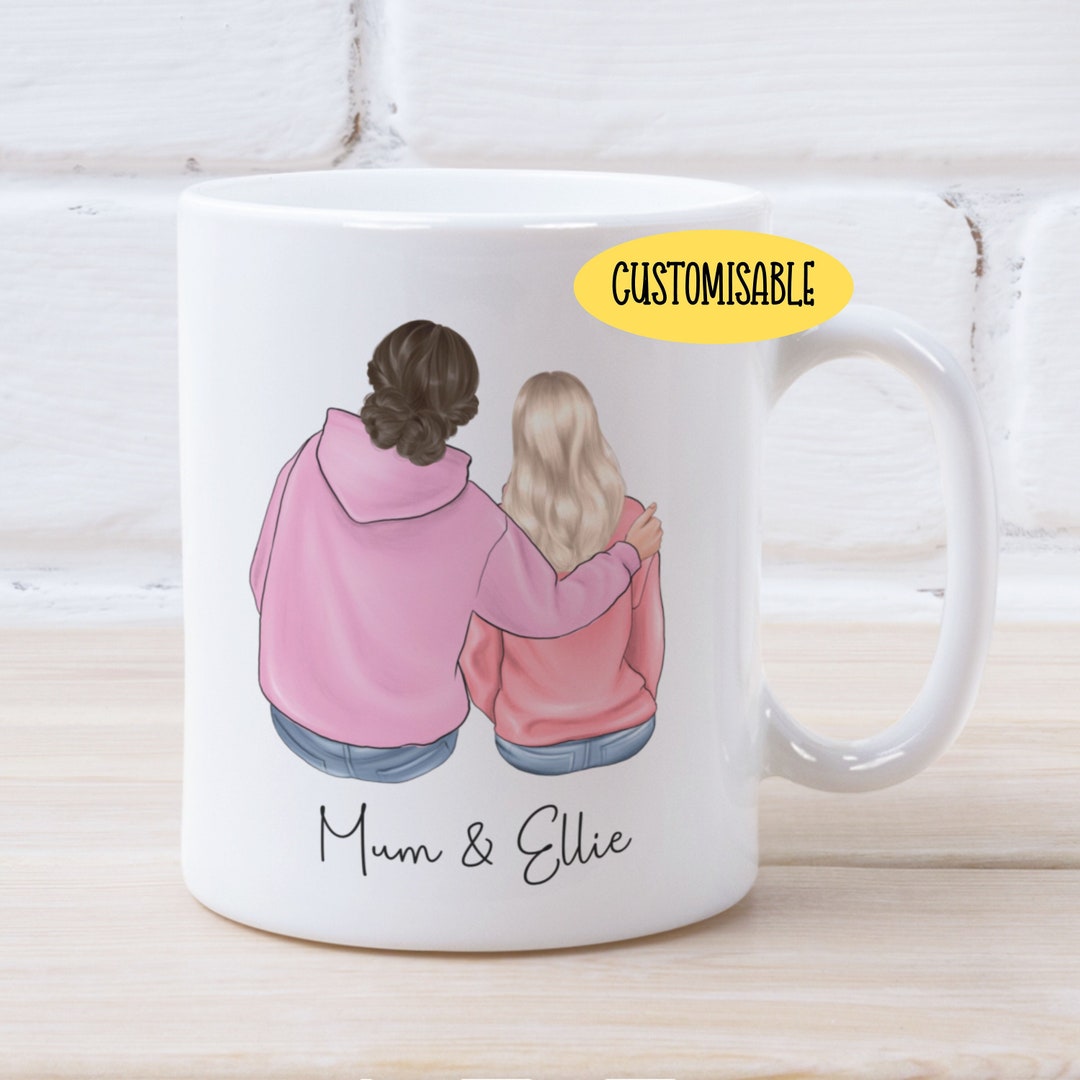 Personalised Mother & Daughter Mug: Custom Mum Gift - Etsy