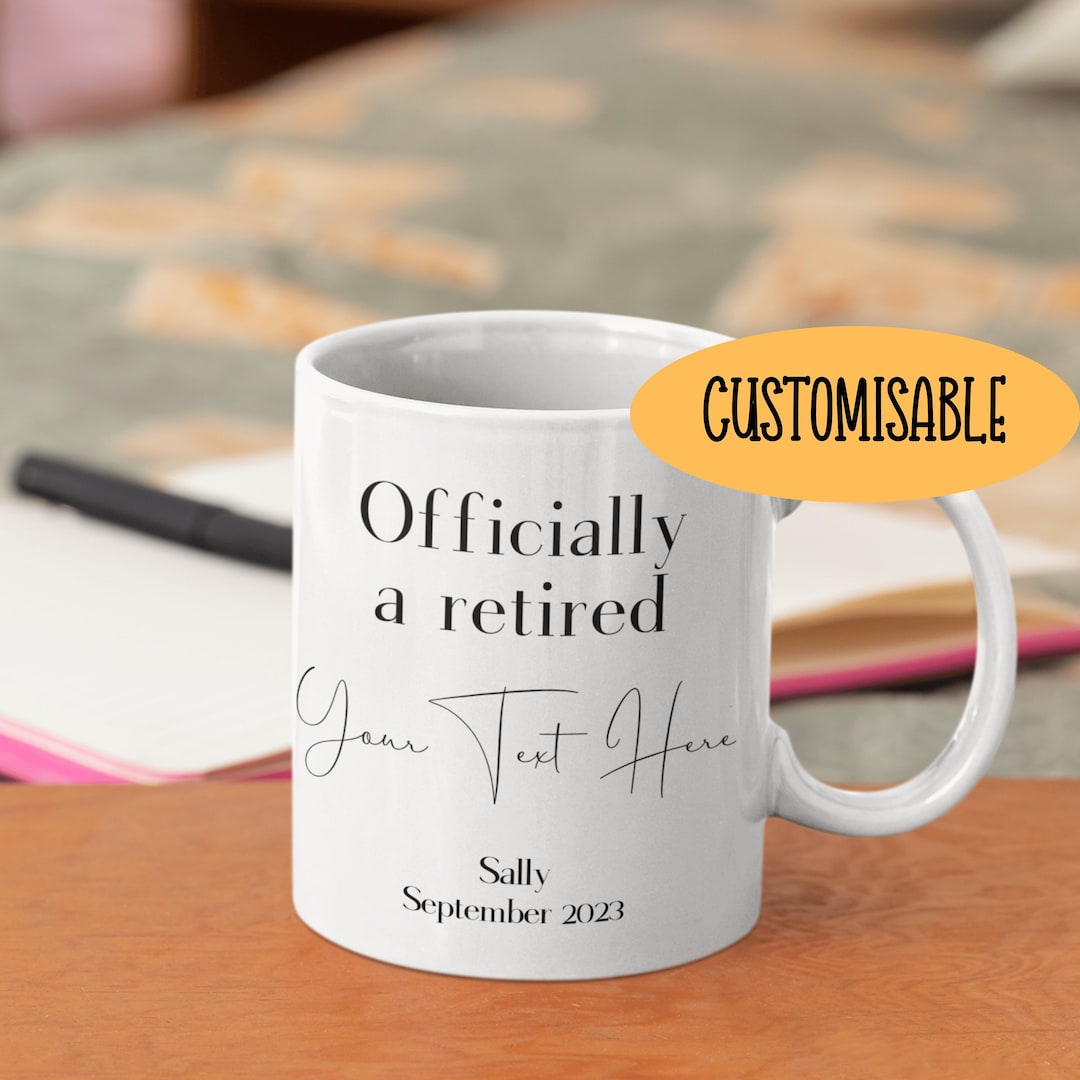 Personalised Retirement Mug - Retirement Gifts for Men - Retirement ...