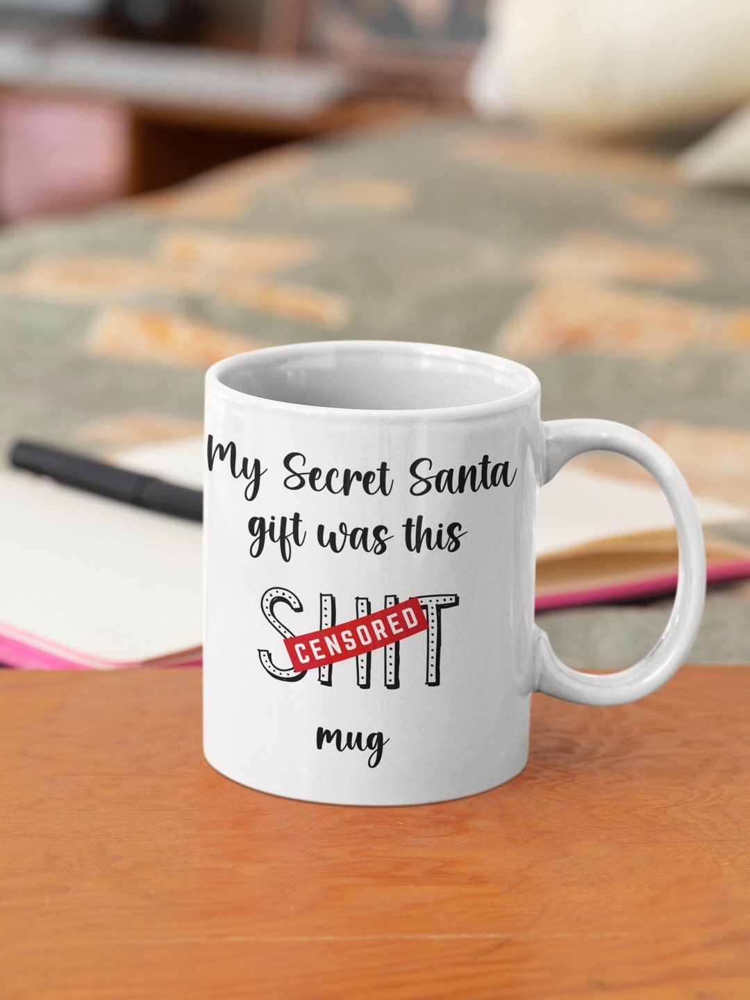 Rude Secret Santa Mug Secret Santa Gifts at Work Colleague - Etsy