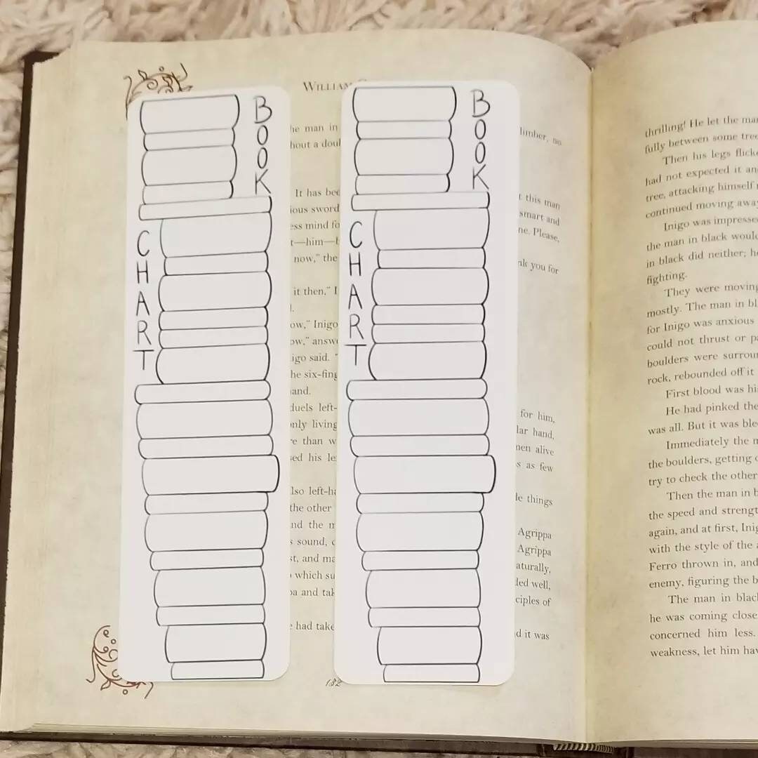Reading Goals Book Chart, Book Tracker, Bookmark, Bookish Gifts ...