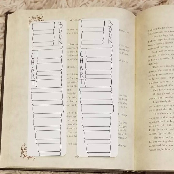 Reading Goals Book Chart Book Tracker Bookmark Bookish - Etsy