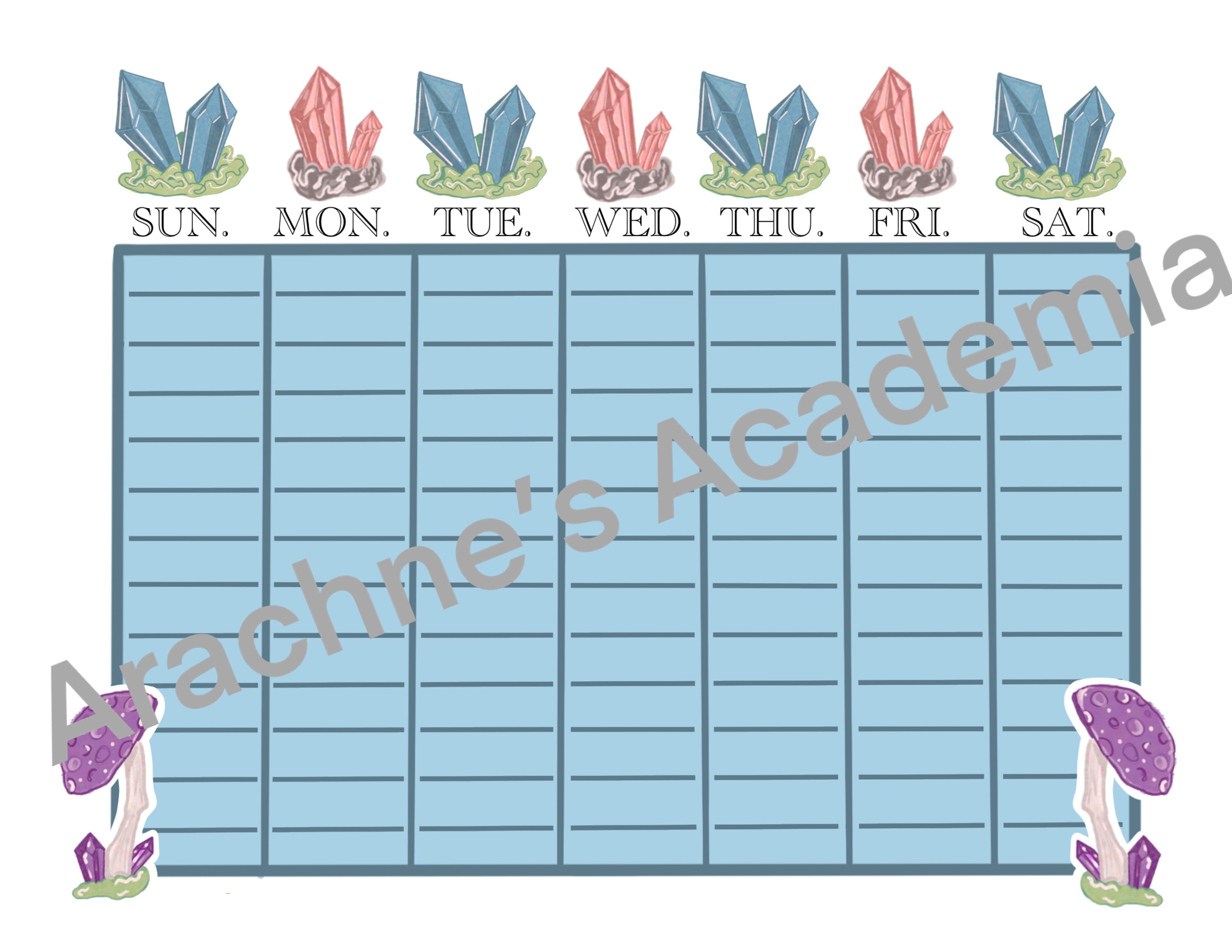 Cottage Core Weekly Planner Sheet Pdf Digital Download - Etsy