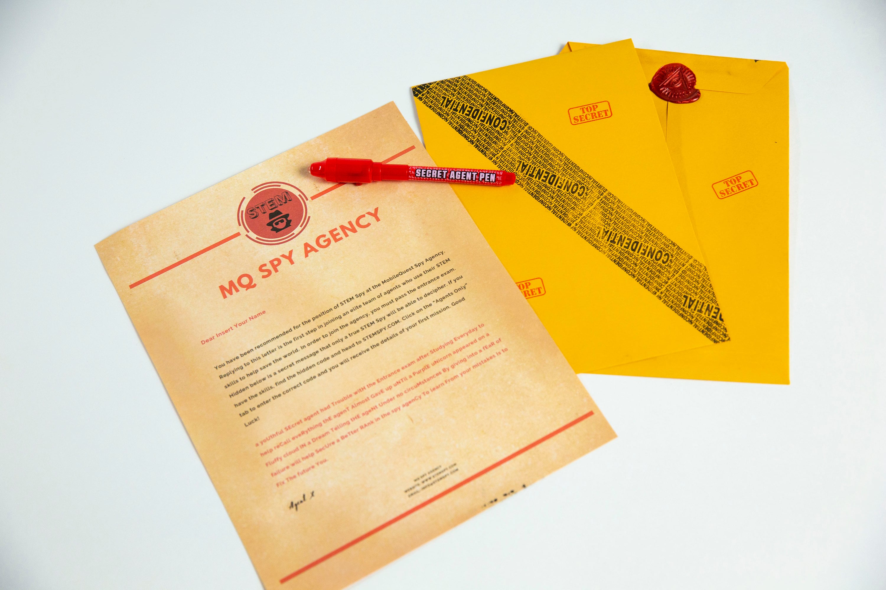 STEM Spy Field Kit Welcome Letter and Secret Agent Pen -6 Missions - Etsy