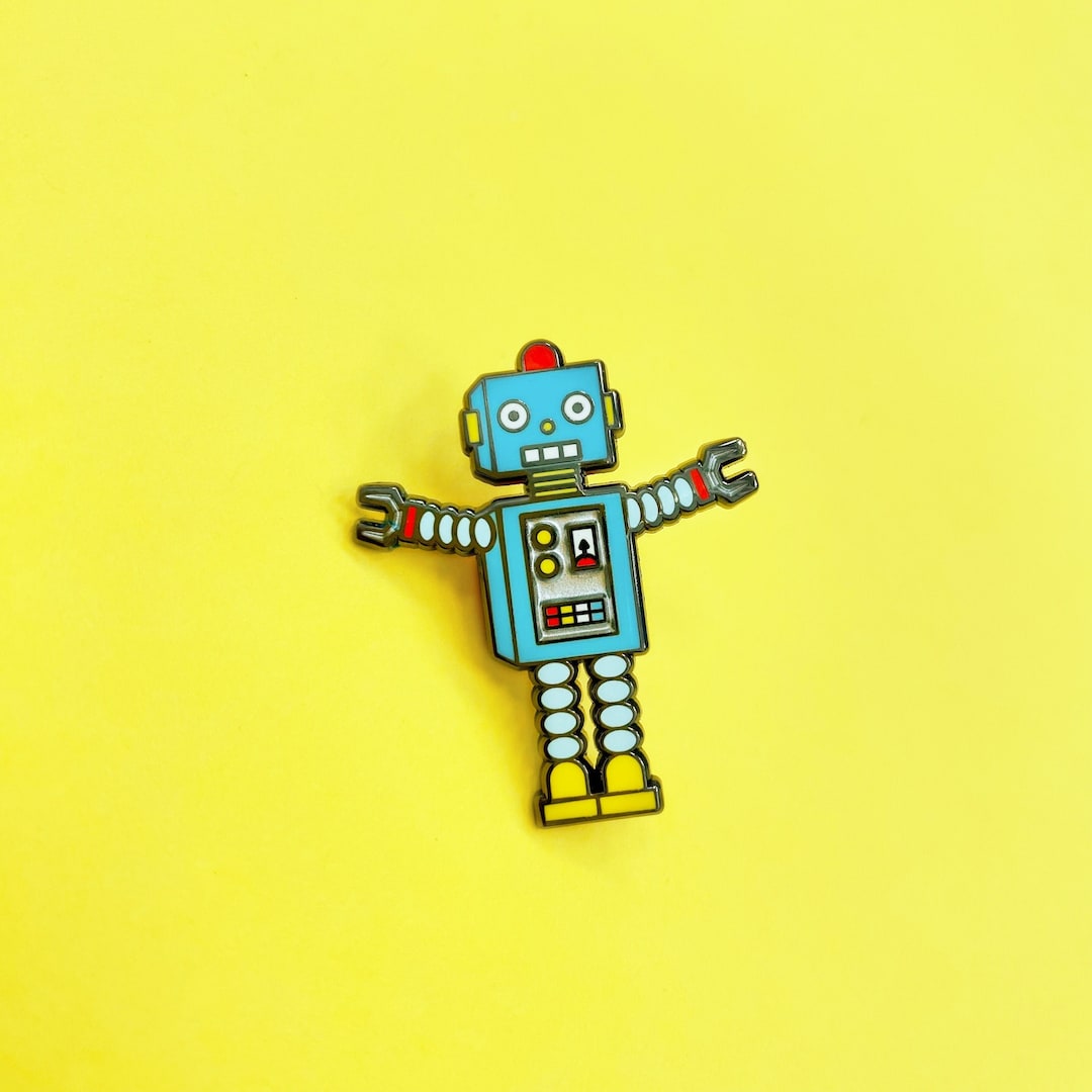 Robot | Enamel Pin (robot, Robot Gift, Robot Pin, Robot Art, Robot ...