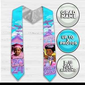 Custom Prek Graduation Stole and Matching T-shirt 3D Graduation T ...