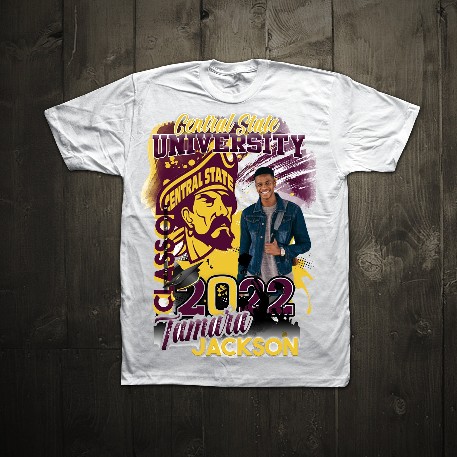 Custom Graduation Stole and Matching T-shirt 3D Graduation - Etsy