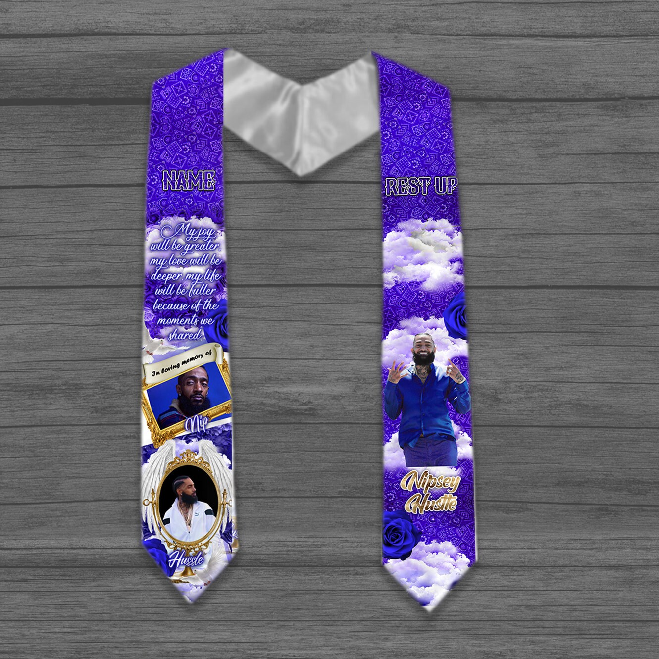 Memorial, Pallbearers, Graduation Slash/stole, Funeral Keepsake ...
