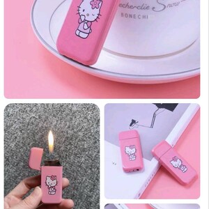 Mini Soft Flame Hello Kitty Cigarette Lighter Refillable and Reusable ...