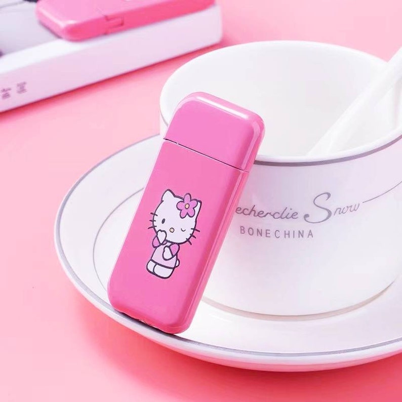 Mini Soft Flame Hello Kitty Cigarette Lighter Refillable and Reusable ...