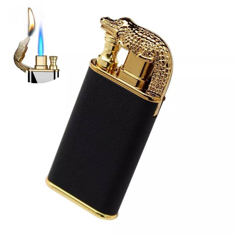 New Creative Crocodile Double Fire Jet Flame Cigarette Lighter ...