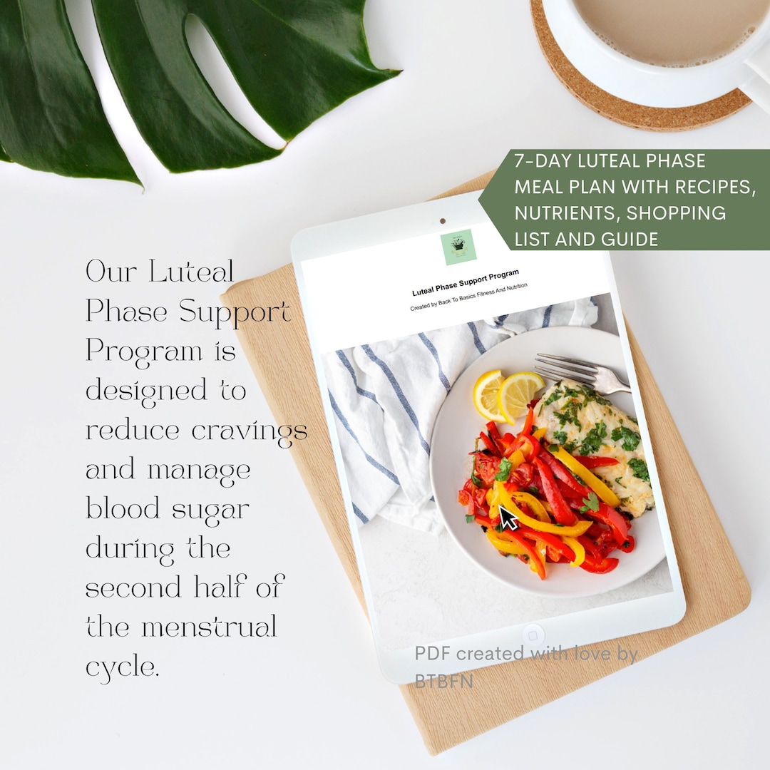 7-day Luteal Phase Meal Plan - Etsy