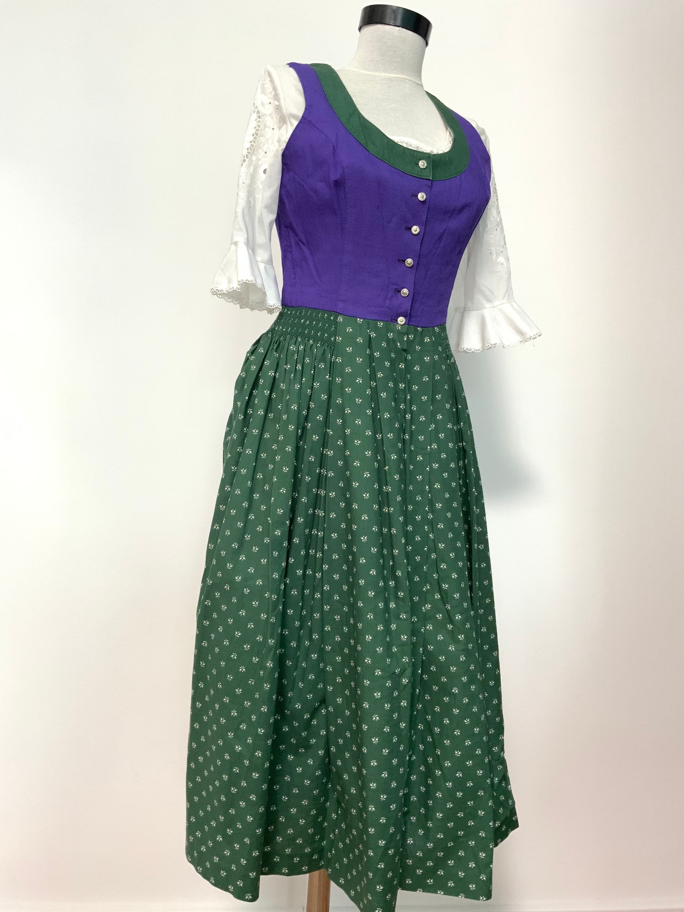 Dirndl, Vintage Dirndl, Austria Dress, Octoberfest Fashion, M Size ...