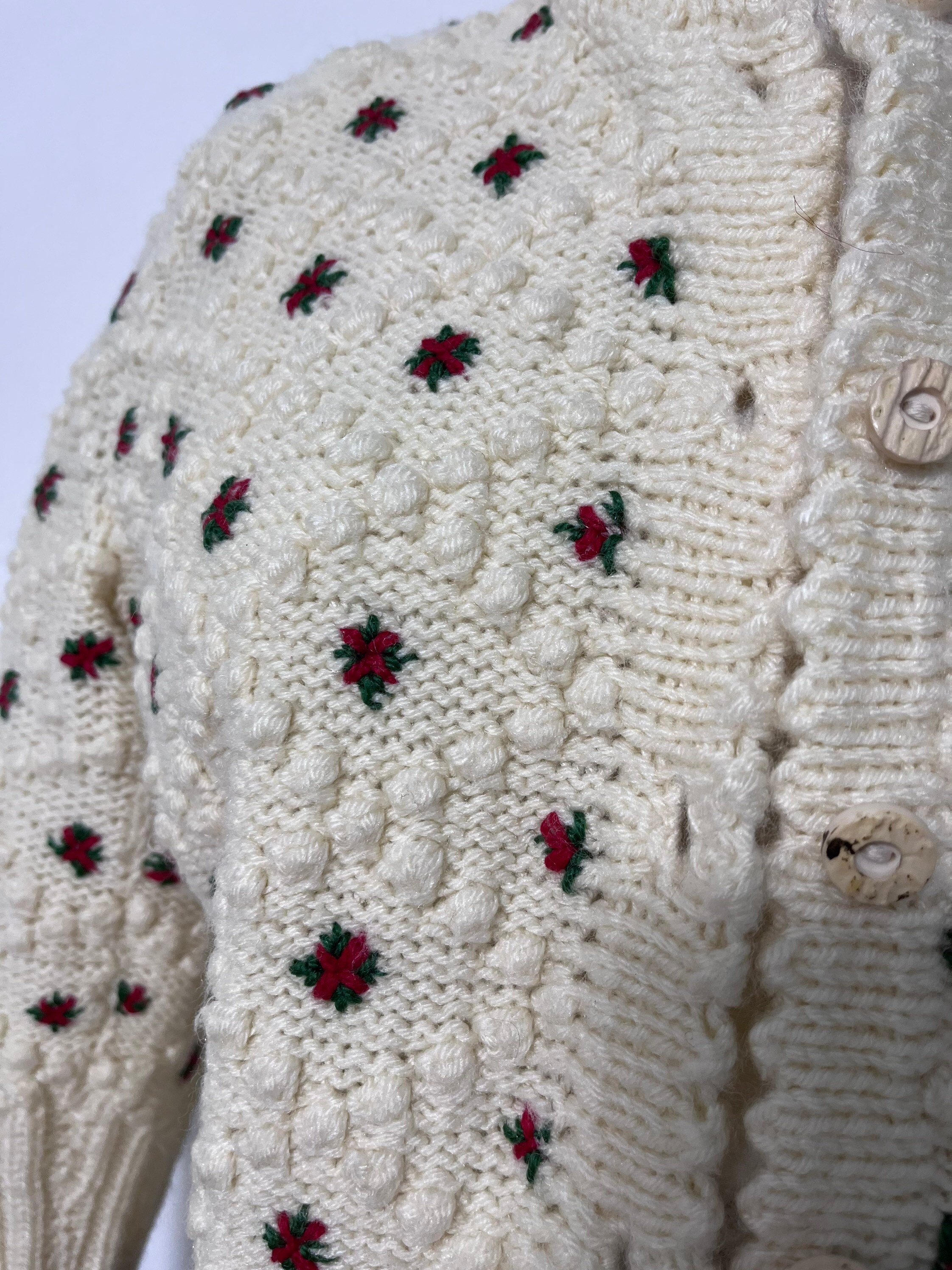 M L Austrian Cardigan Wool Embroidered Knitted Folk Jacket Austria ...