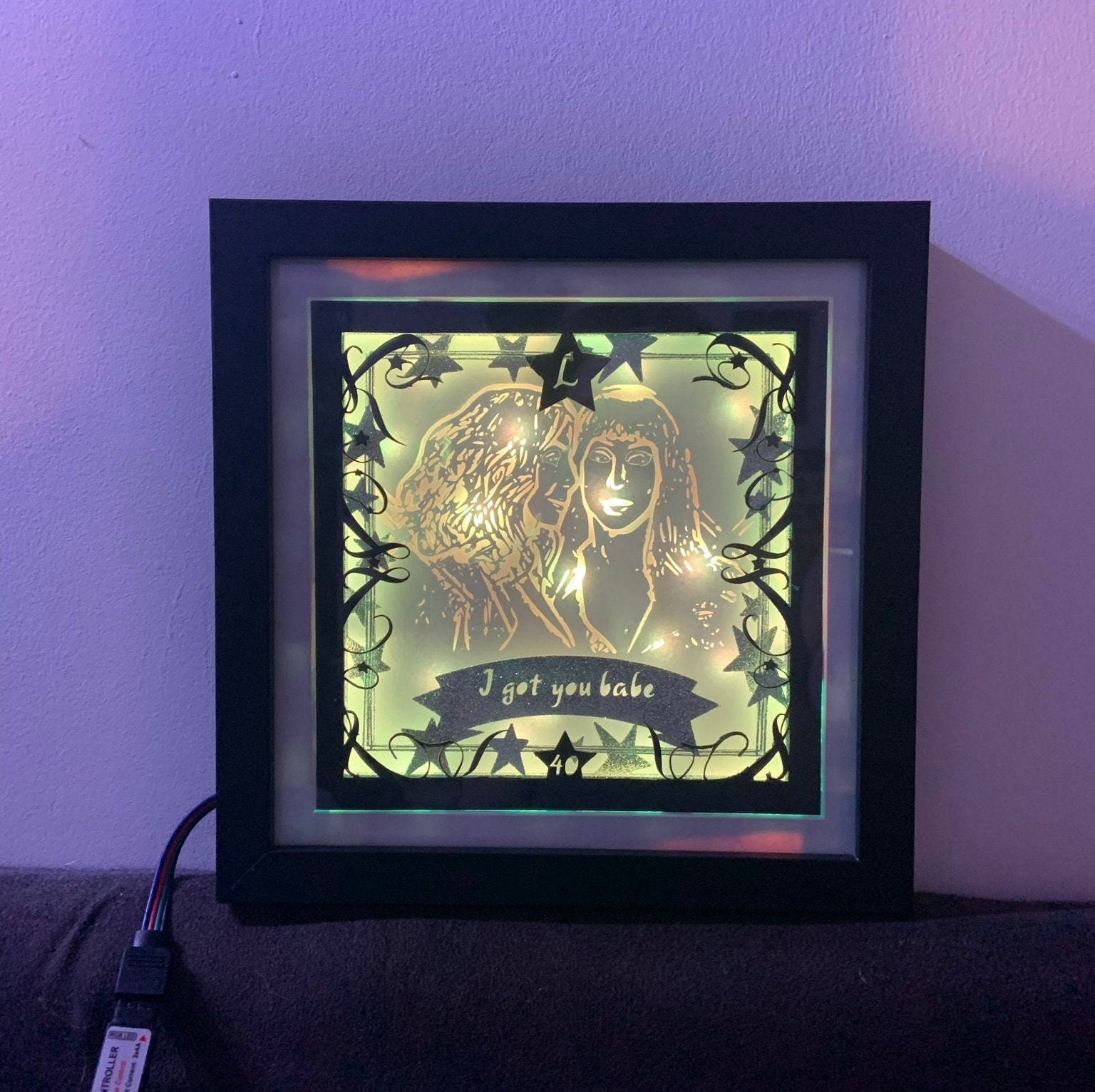 Personalised Light-up Shadow Box - Etsy