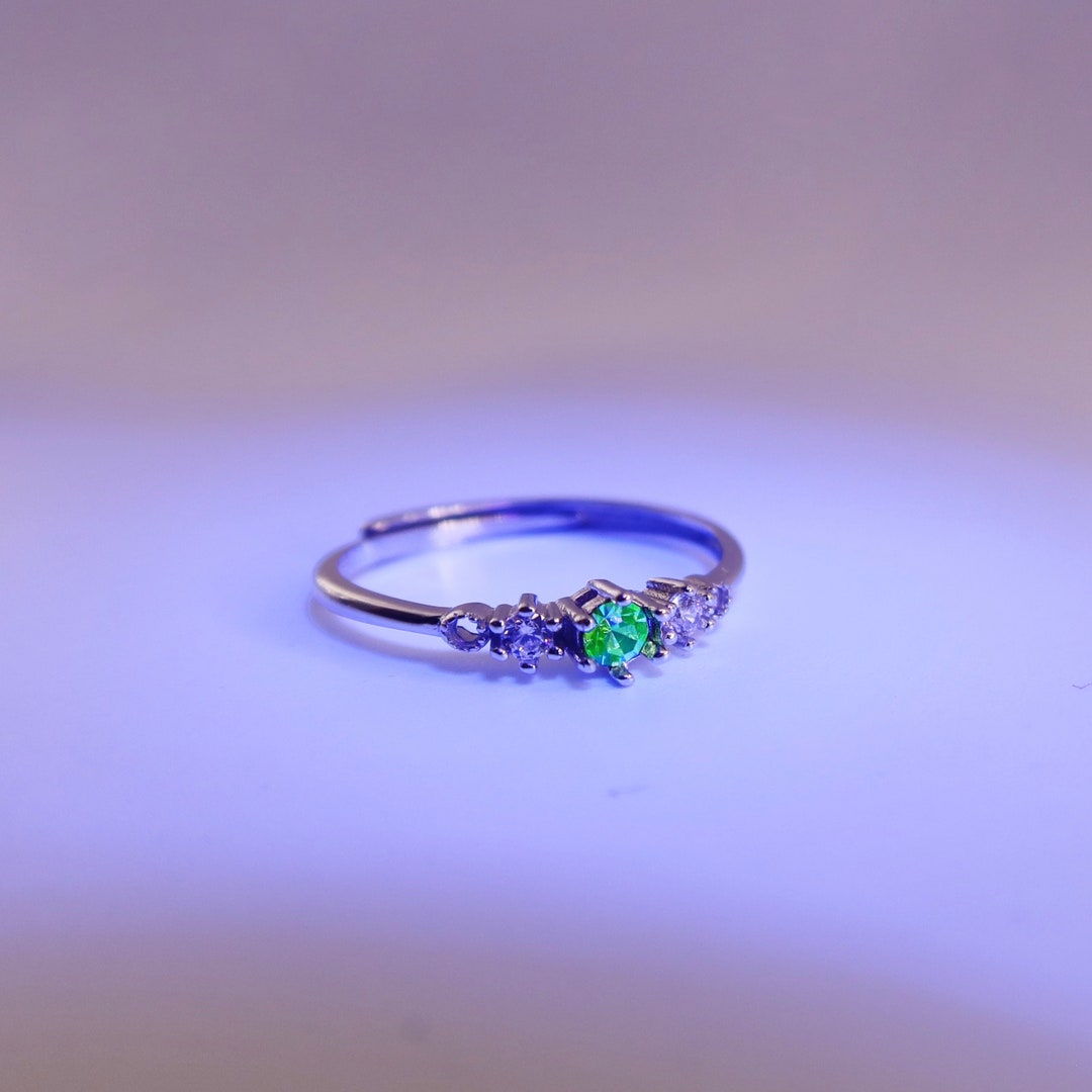 Uranium Glass Ring - Etsy