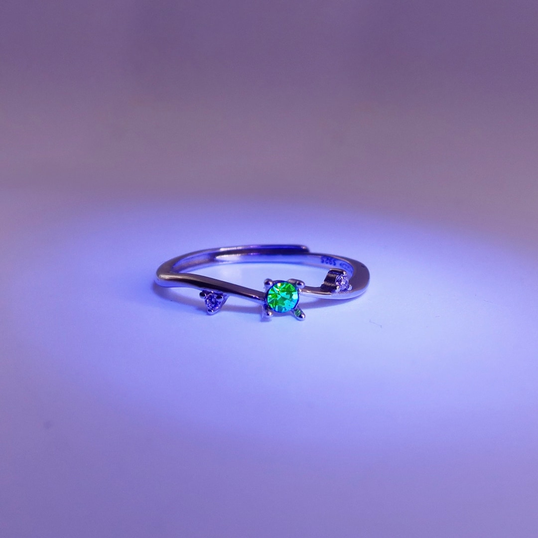 Uranium Glass Ring - Etsy