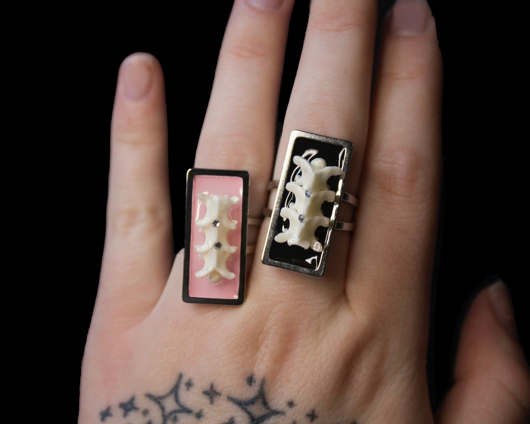 Spineless Rosary Rattlesnake Spine Ring - Etsy