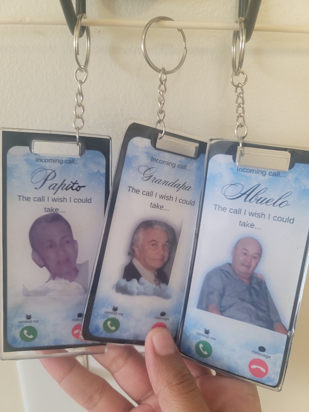 Memorial Phone Call Key Chain - Etsy