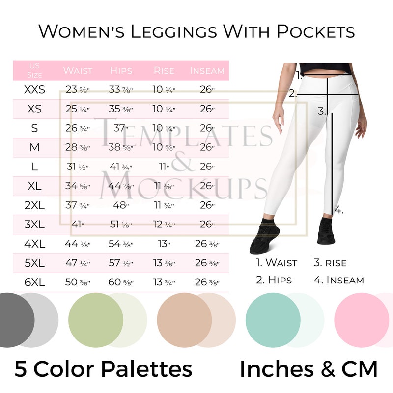 Pocket Size Chart - Etsy