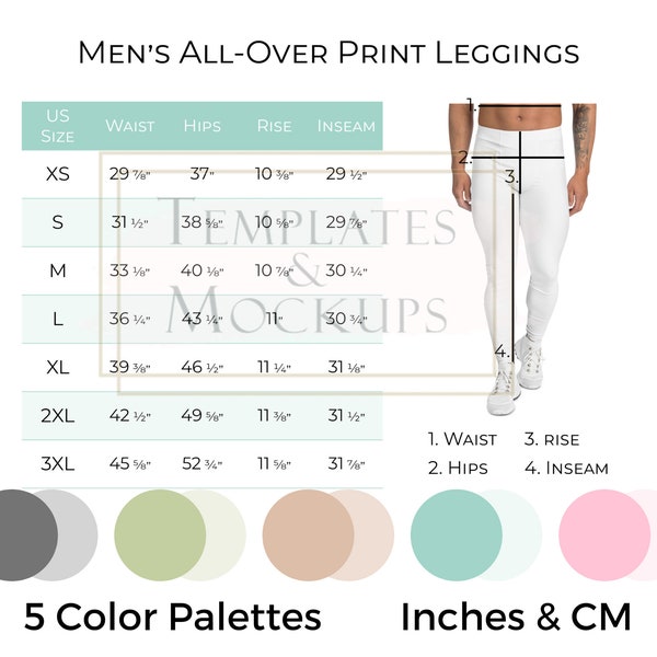 Leggings Size Chart - Etsy