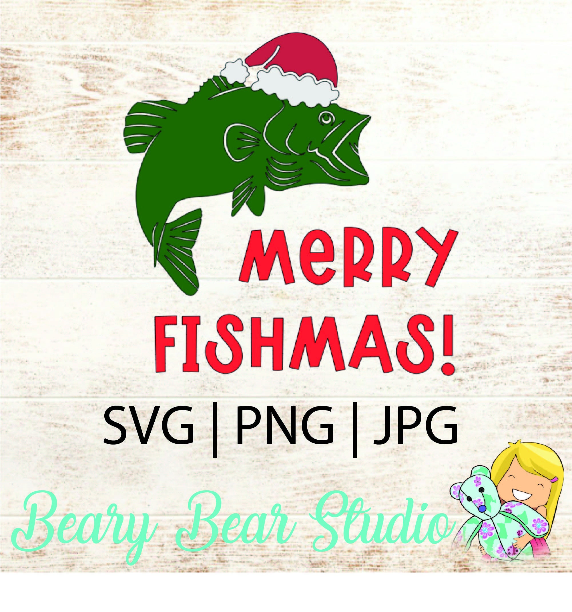 Merry Fishmas Christmas SVG File - Etsy