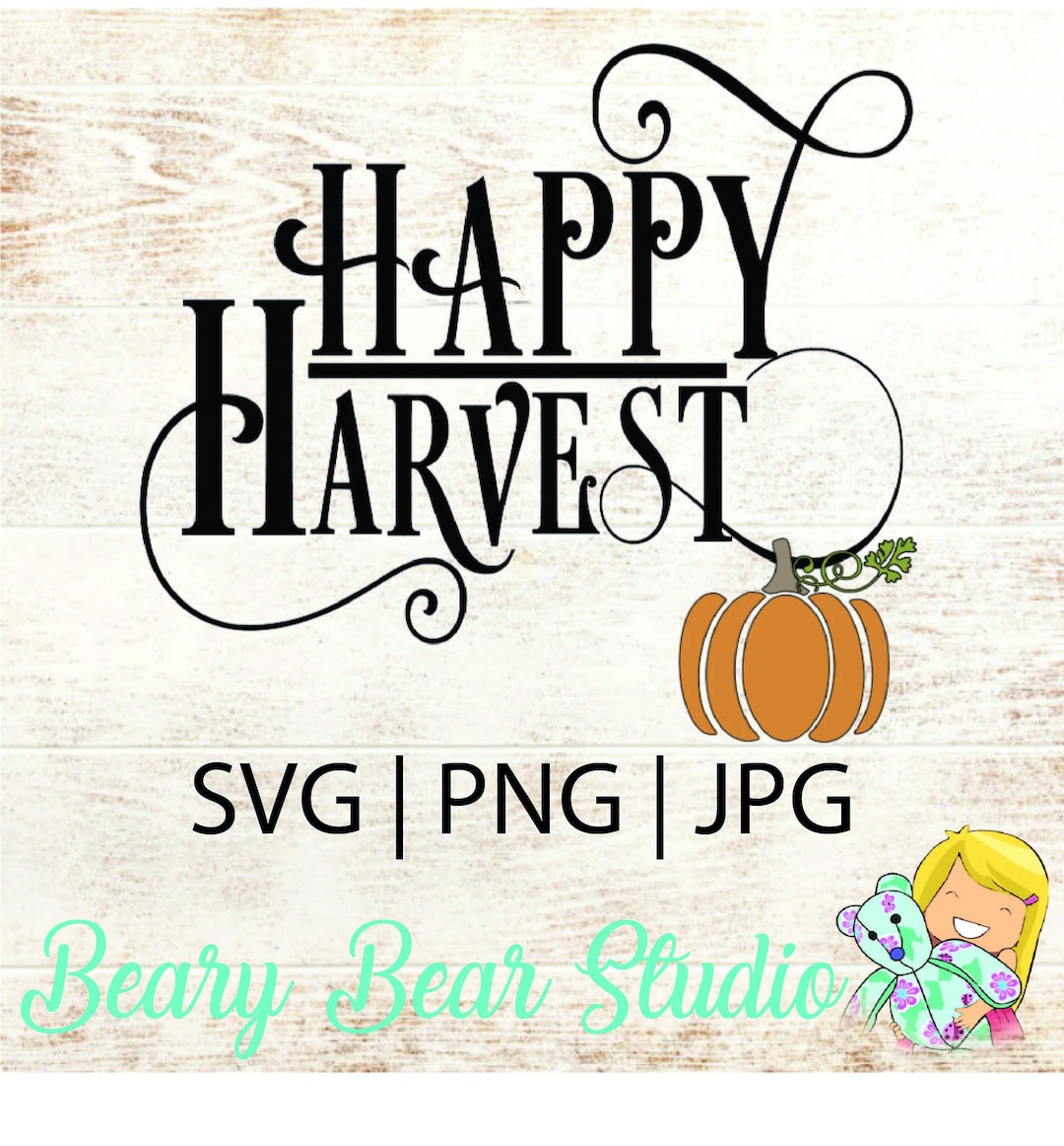 Happy Harvest Fall SVG File - Etsy