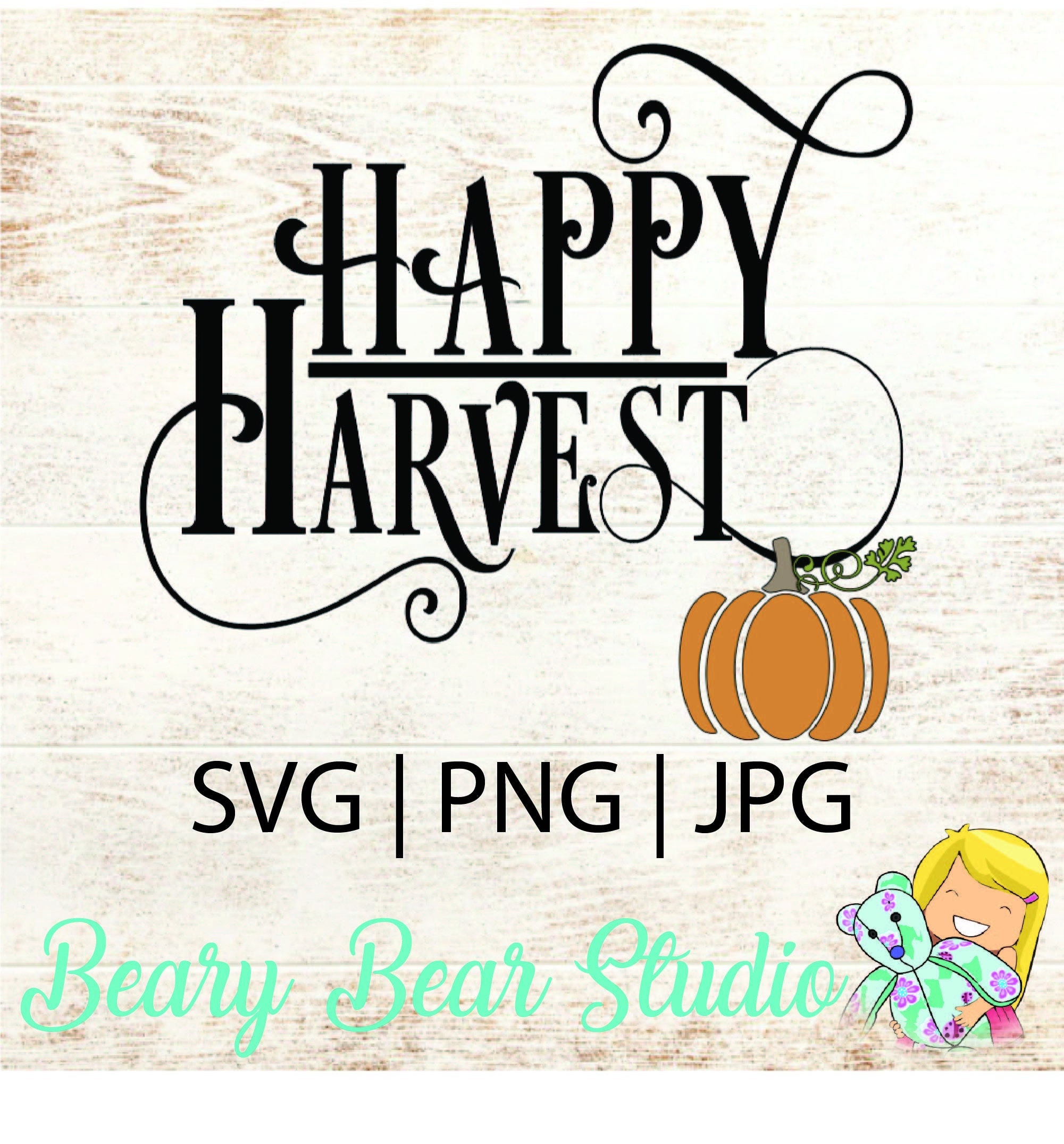 Happy Harvest Fall SVG File - Etsy