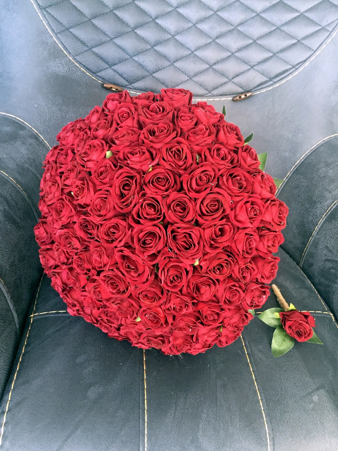 Red Rose Bridal Bouquet, Rose Bridal Bouquet, Rustic Boho Flower ...