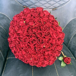 Red Rose Bridal Bouquet, Rose Bridal Bouquet, Rustic Boho Flower ...