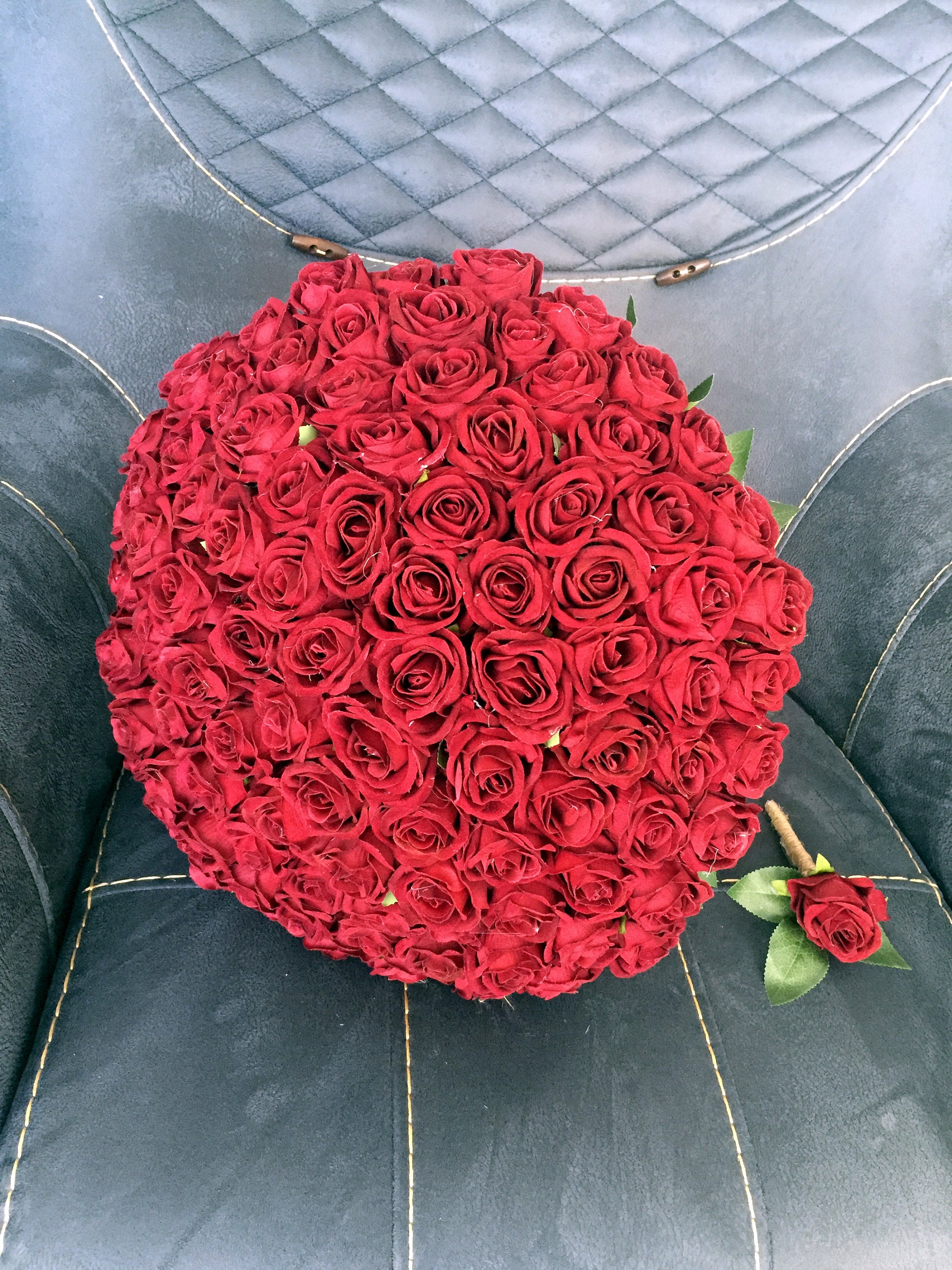 Red Rose Bridal Bouquet, Rose Bridal Bouquet, Rustic Boho Flower ...