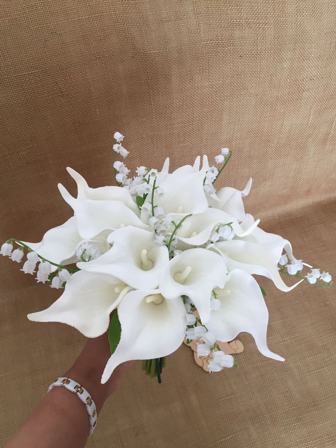Wet Gala Bridal Bouquet, Gala Bridal Flower, Bride's Bouquet, White ...