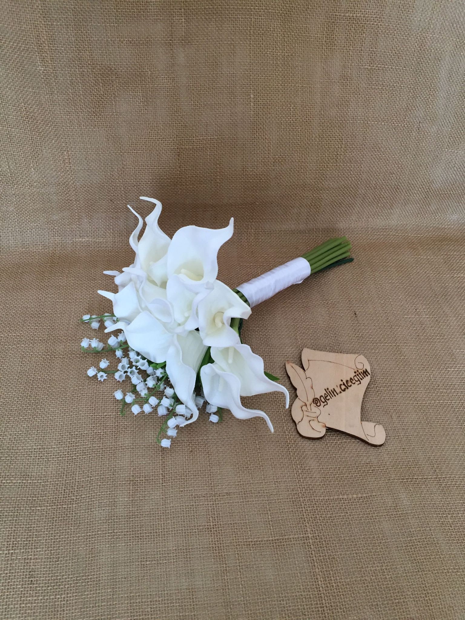 Wet Gala Bridal Bouquet, Gala Bridal Flower, Bride's Bouquet, White ...