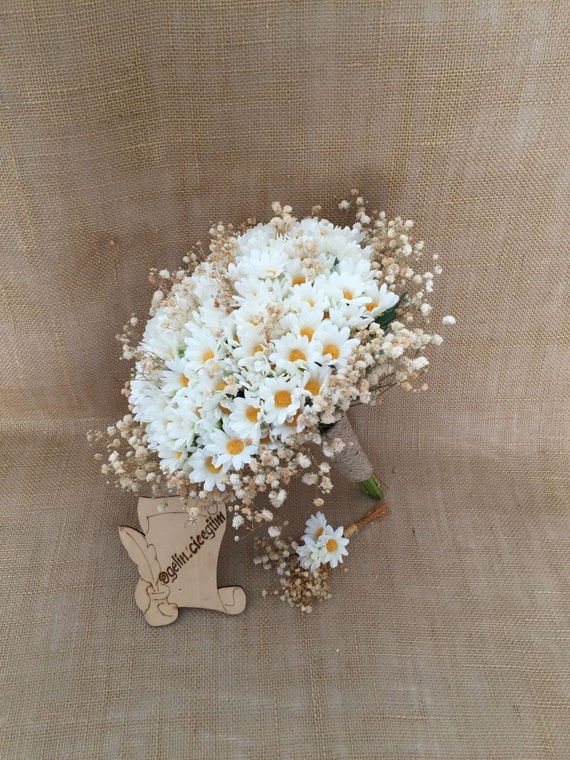 White Daisy Bouquet Daisy Flower Bundle X 30cm Cream