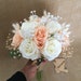 White Rose Bridal Bouquet, Salmon Rose Bridal Bouquet, Bridesmaid ...