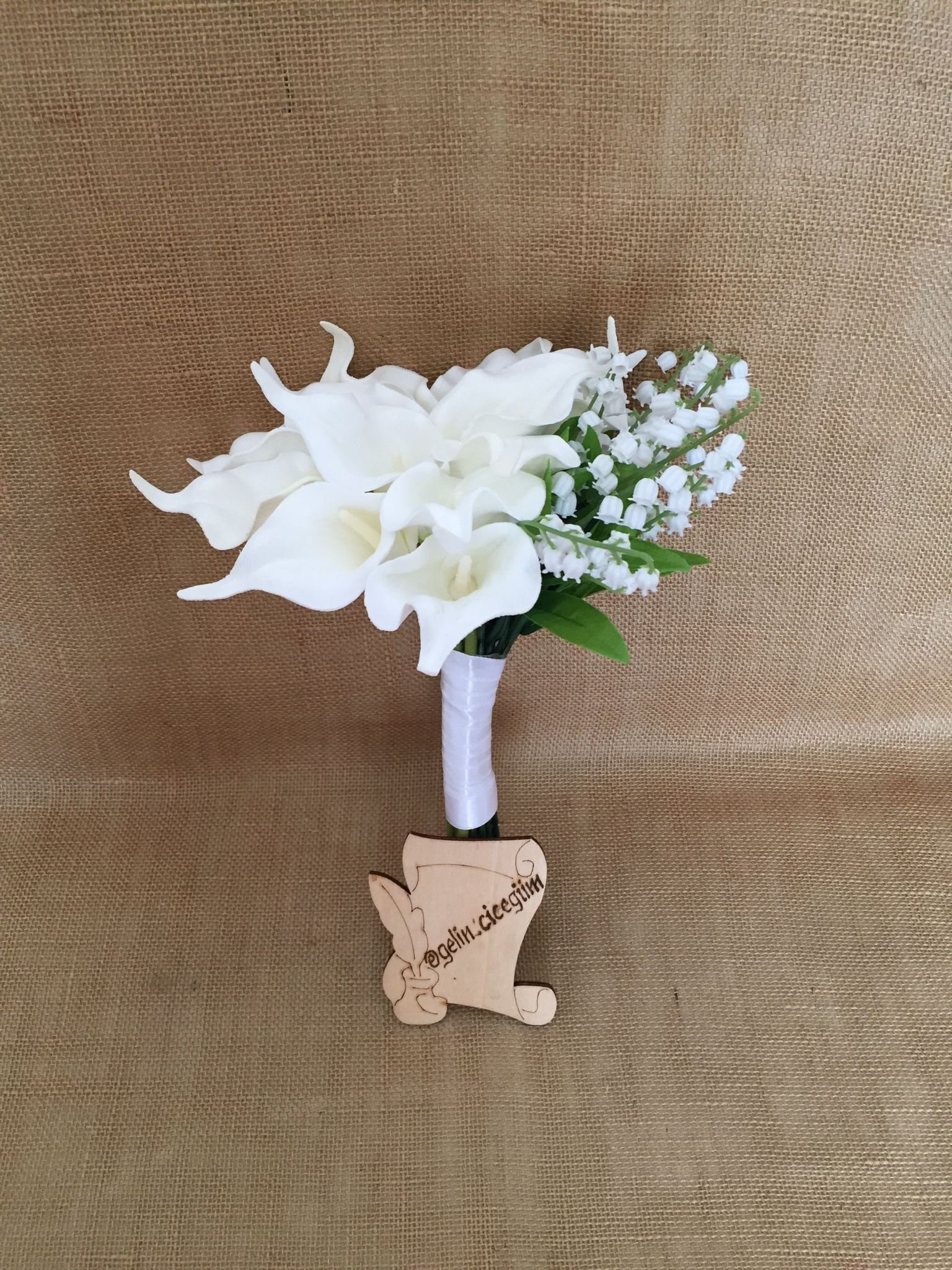 Wet Gala Bridal Bouquet, Gala Bridal Flower, Bride's Bouquet, White ...