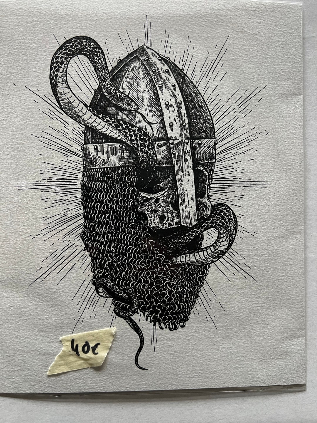 Knight With Snake Fine Art Print - Etsy