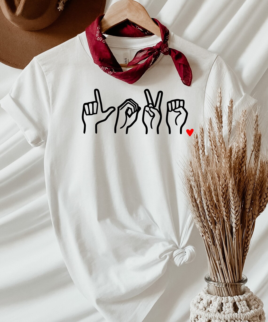 Sign Language Shirt Love Sign Language Tee Love Letter | Etsy