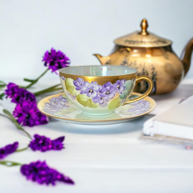 Violet Tea Cup - Etsy