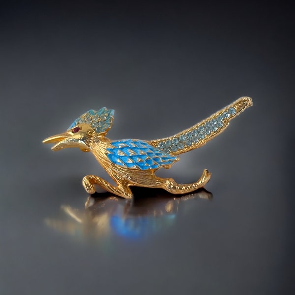 Gold Roadrunner Pin - Etsy
